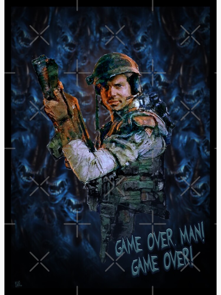 "Game Over Man, Game Over " Sticker for Sale by PMarts77 | Redbubble