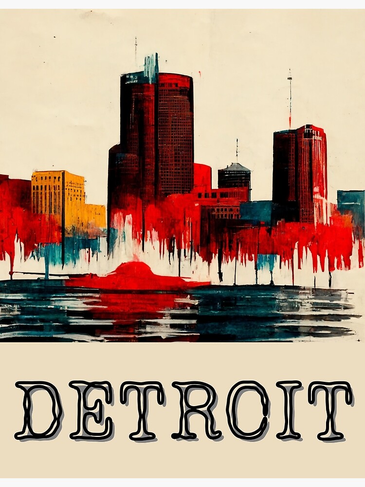 "Artistic Detroit Painting" Poster for Sale by TechnoGear | Redbubble