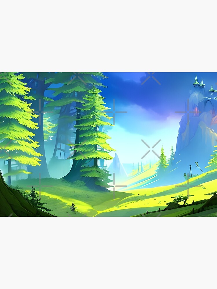 "Forest and Distant Mountains, ink drawing, Ai Generated Art " Art ...