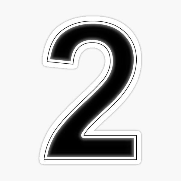 Number 2 Two Second Digit Sticker For Sale By Saffortshield Redbubble 