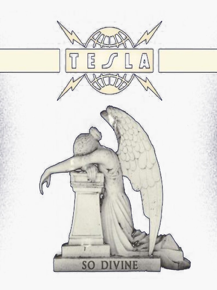 "7 best selling tesla band" Sticker for Sale by Arfan123 | Redbubble