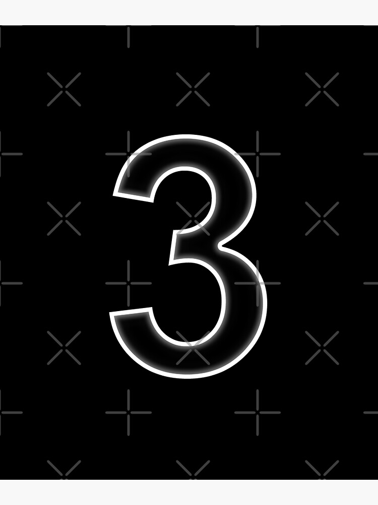 "Number 3 three, third, digit" Poster for Sale by SAFFORTshield | Redbubble