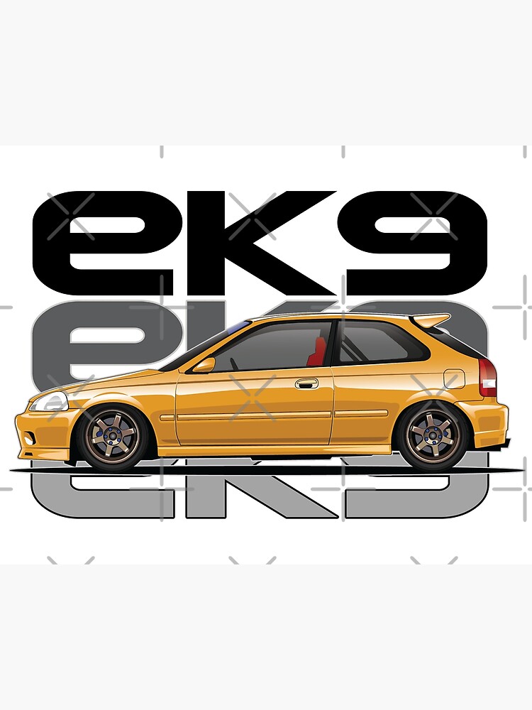 "Honda Civic EK9 Type R Yellow Spoon" Poster for Sale by myteekingdom ...