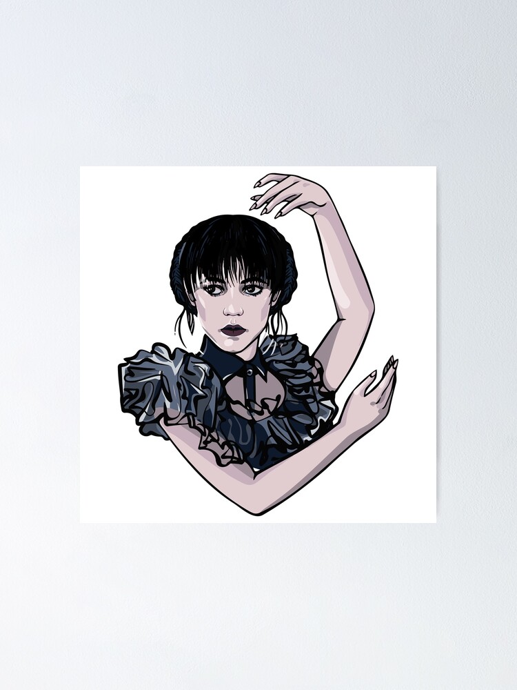 "Wednesday Addams Dance Illustration" Poster for Sale by irish-solo ...