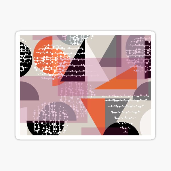 "Design with Geometric shapes" Sticker for Sale by Kokopile | Redbubble
