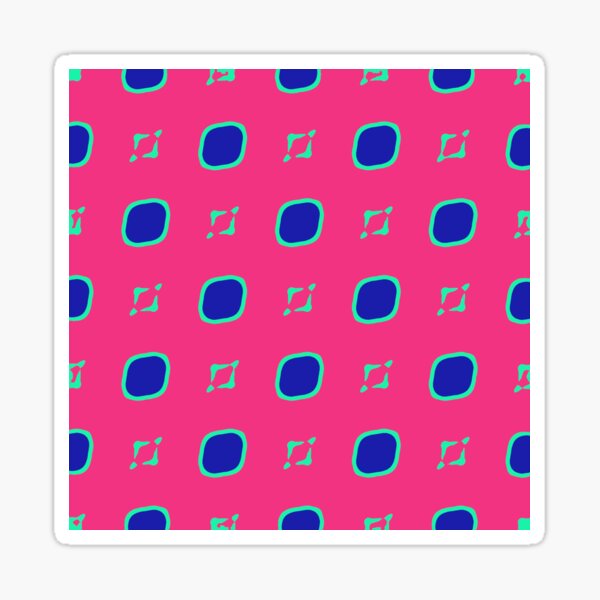 "Blue Polka Dot Figure Fuchsia Color Background" Sticker for Sale by ...