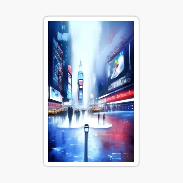 "New York, Times Square #7" Sticker for Sale by takemypics | Redbubble
