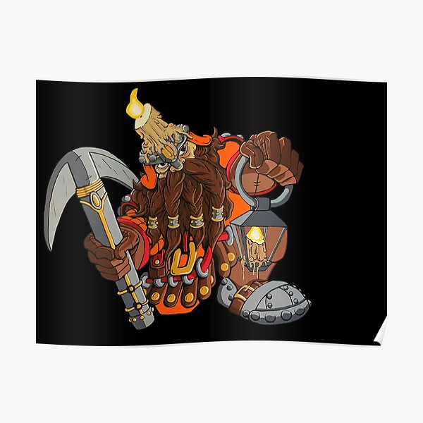 "Dwarf miner" Poster for Sale by Darinpound | Redbubble