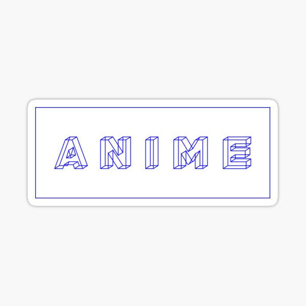 "anime block lettering" Sticker for Sale by lernfern | Redbubble