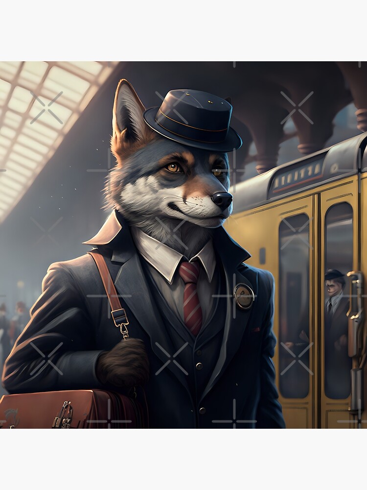 "Ai Generated Art - Anthropomorphic Wolf" Poster for Sale by BogoAi ...