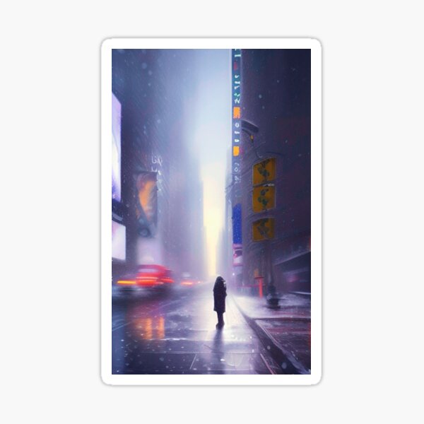 "New York, Times Square #32" Sticker for Sale by takemypics | Redbubble