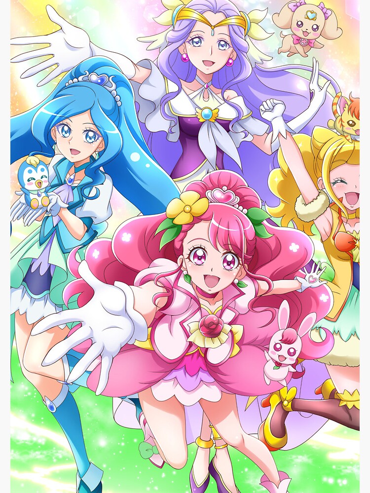 "Healin'Good Precure, Hiramitsu Hinata, Nyatoran, Pegitan, Rabirin ...