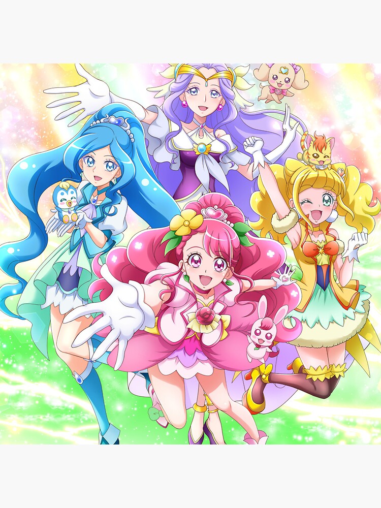 "Healin'Good Precure, Hiramitsu Hinata, Nyatoran, Pegitan, Rabirin ...