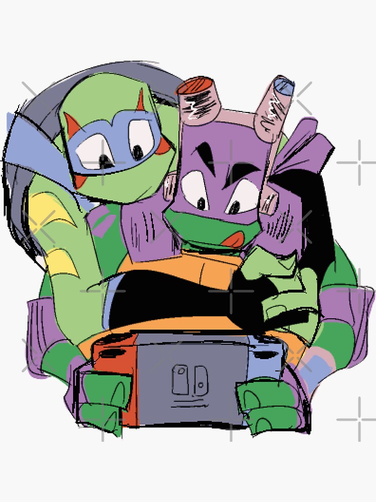 "rottmnt Leonardo and Donatello" Sticker for Sale by yalalal | Redbubble