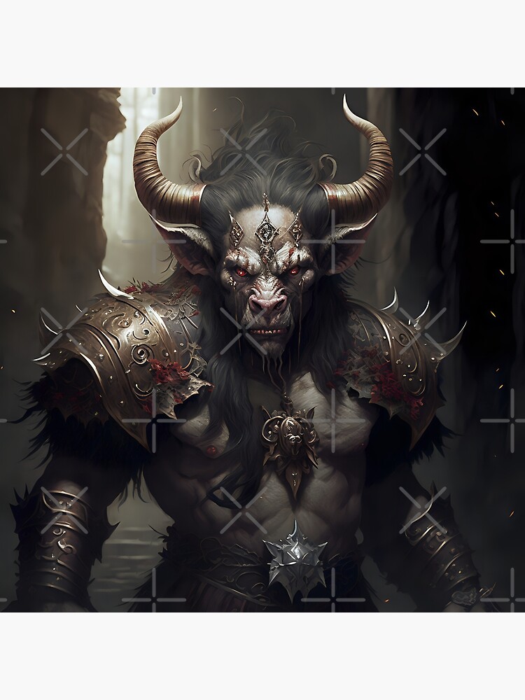 "Ai Generated Art - Fantasy Minotaur" Poster for Sale by BogoAi | Redbubble