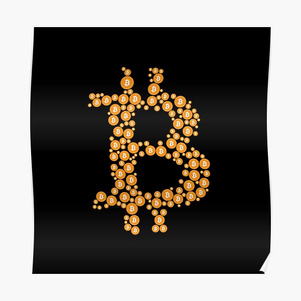 "Bitcoin All Day: Logos In Logo" Poster for Sale by ClothingnCrypto | Redbubble