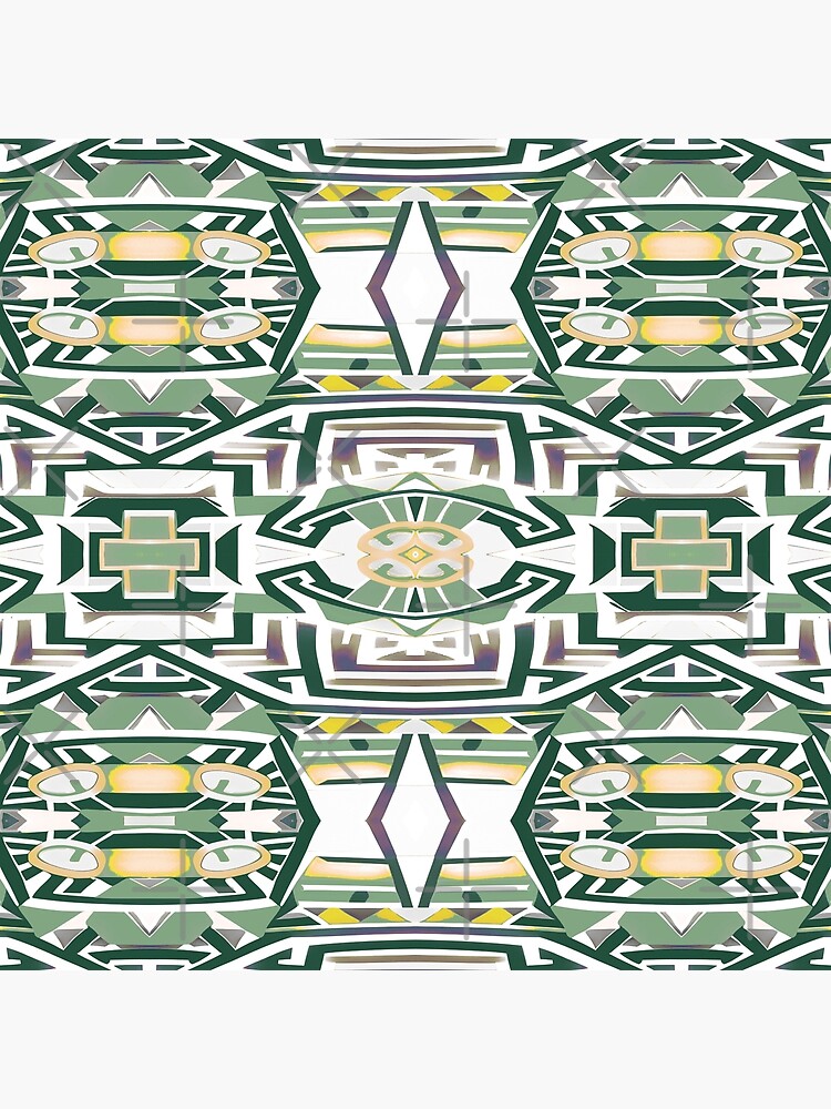 "Traditional Igorot-inspired tribal pattern. Ethnic White and green ...