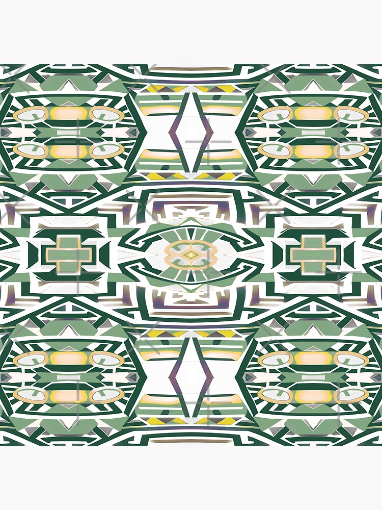 "Traditional Igorot-inspired tribal pattern. Ethnic White and green ...