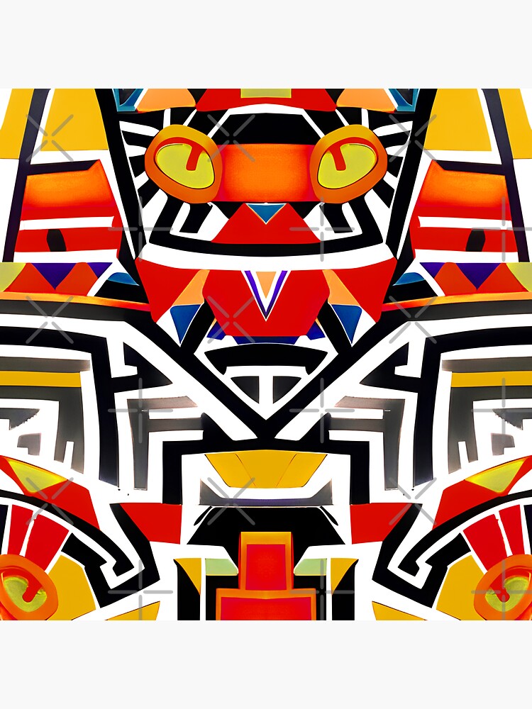 "Traditional Igorot-inspired tribal pattern. Ethnic Multicolor" Sticker ...