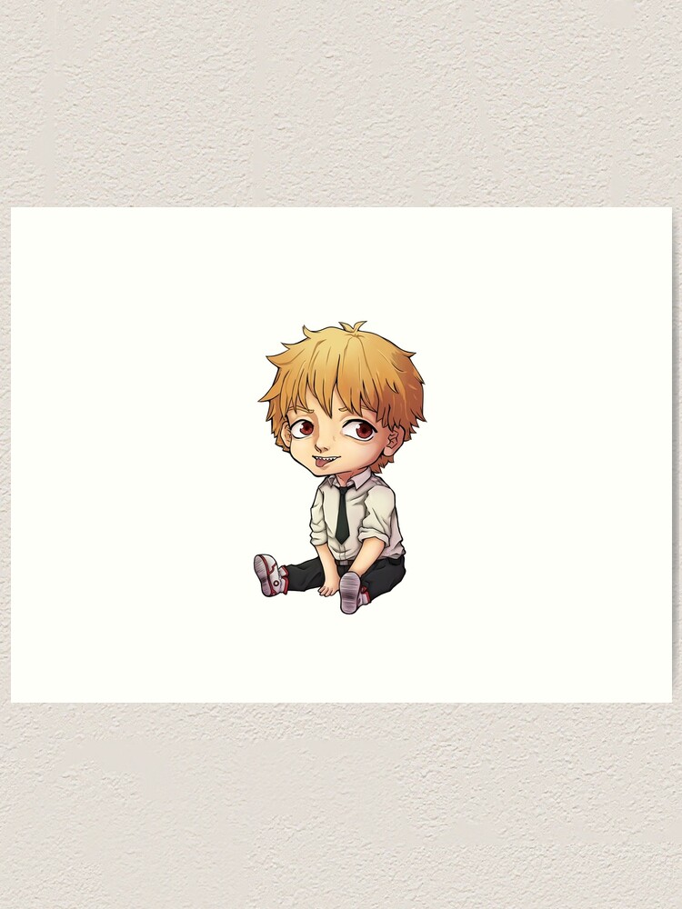 "Chibi cute Denji from Chainsaw Man " Art Print for Sale by AnyPevy ...