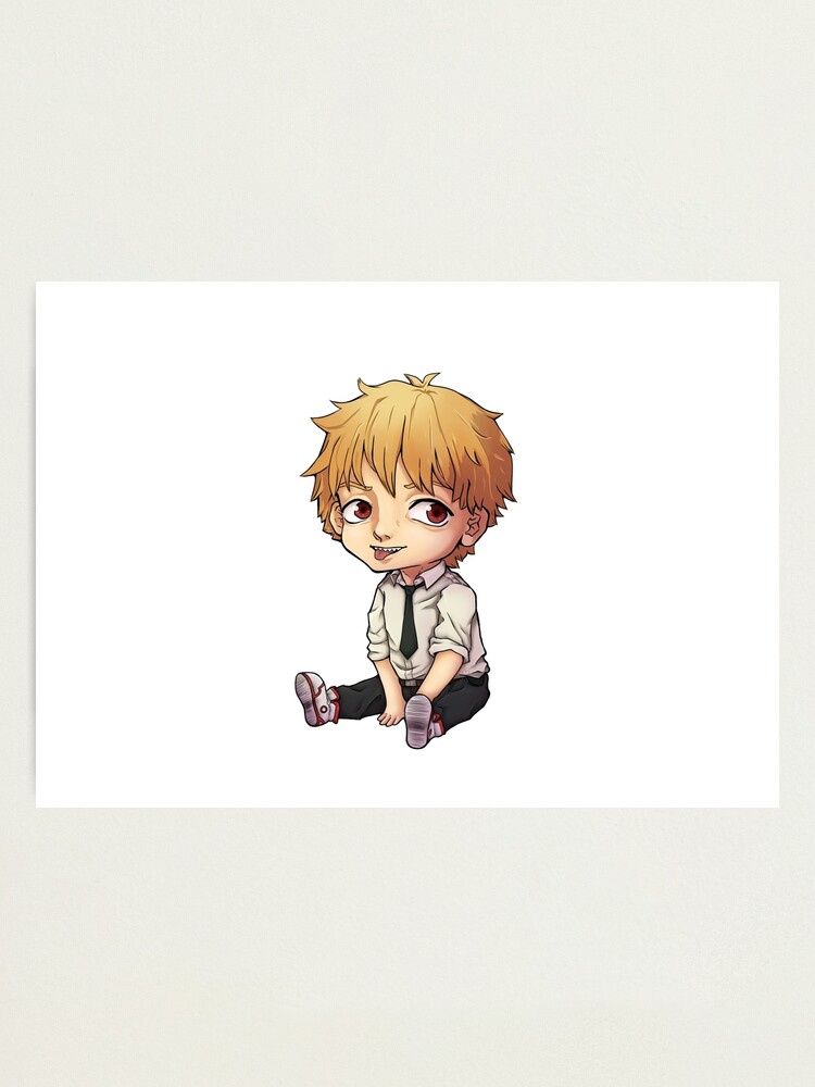 "Chibi cute Denji from Chainsaw Man " Photographic Print for Sale by ...
