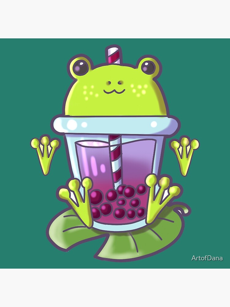 "Bubble Tea Green Frog" Photographic Print for Sale by ArtofDana | Redbubble