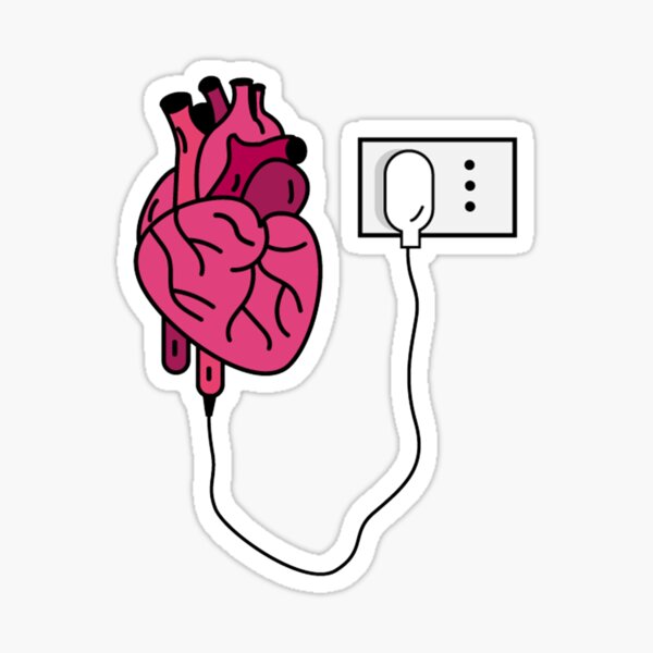 "Charging heart" Sticker for Sale by THE-TFG | Redbubble