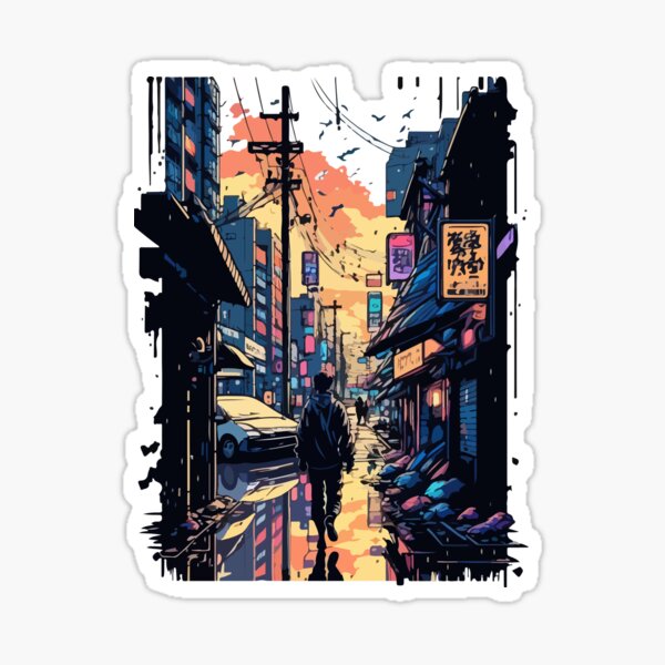 "Japanese Street Cyberpunk Tokyo Streetwear" Sticker for Sale by ...