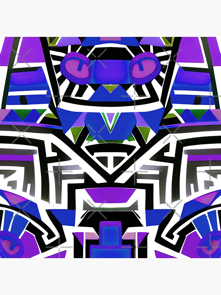"Traditional Igorot-inspired tribal pattern. Ethnic Blue and purple ...