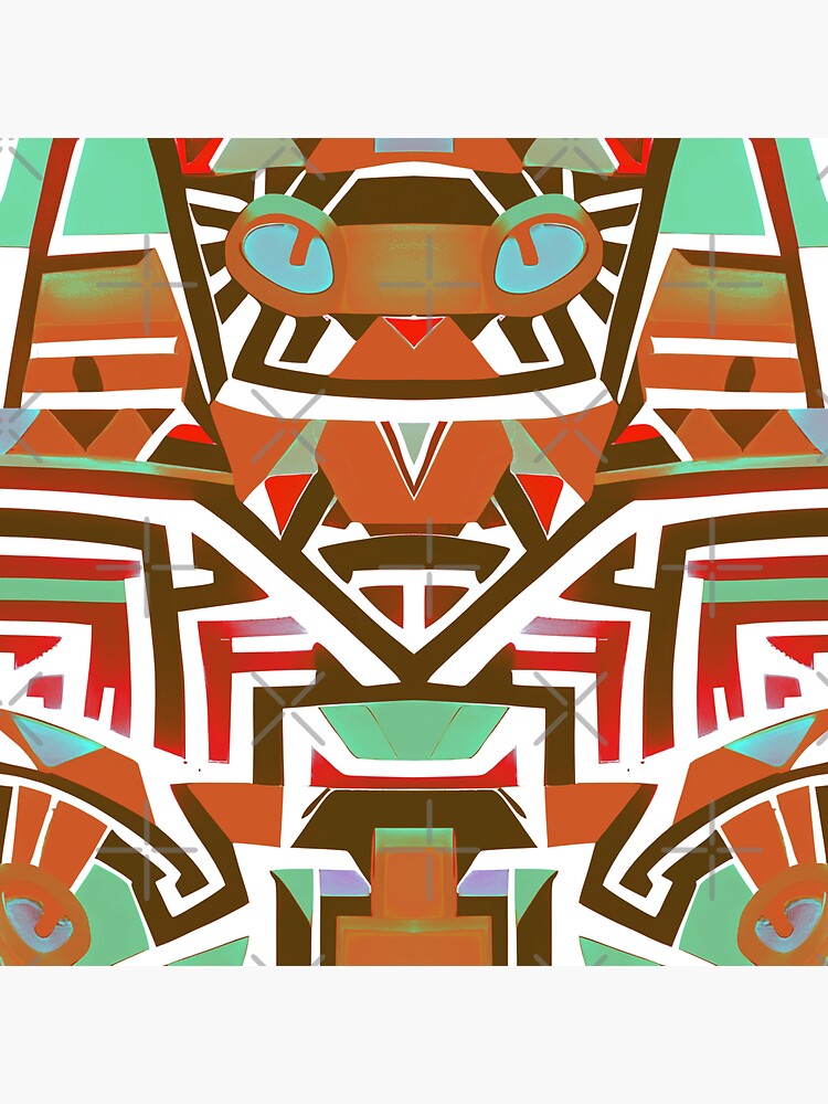 "Traditional Igorot-inspired tribal pattern. Ethnic Green and brown ...