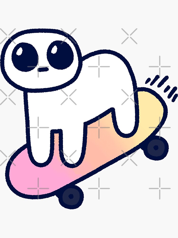 "ADHD Creature on a Skateboard" Sticker for Sale by TheDangerGoose ...