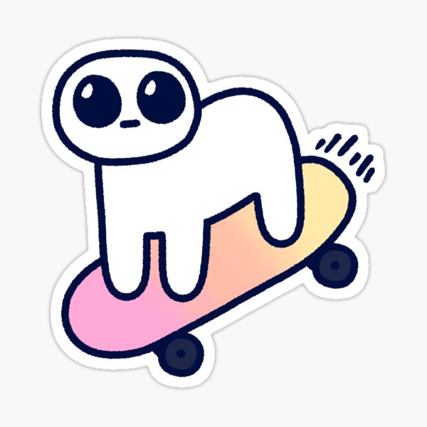 "ADHD Creature on a Skateboard" Sticker for Sale by TheDangerGoose ...