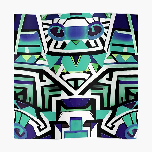 "Traditional Igorot-inspired tribal pattern. Ethnic Blue and green ...