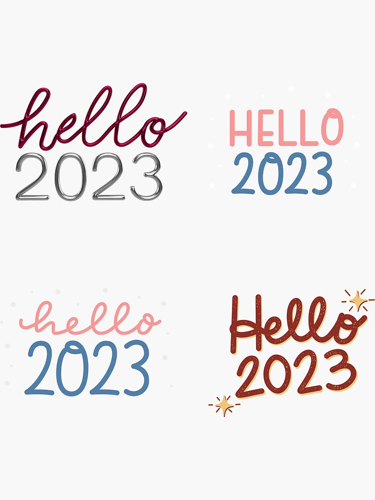 "Transparent New Year Sticker Pack for 2023 | Hello 2023 | Welcome 2023 ...