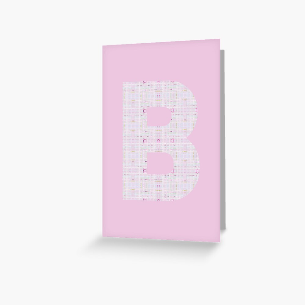 "Pink letter B with beautiful stripes of pastel colors like green and ...