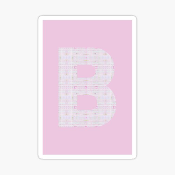 "Pink letter B with beautiful stripes of pastel colors like green and ...