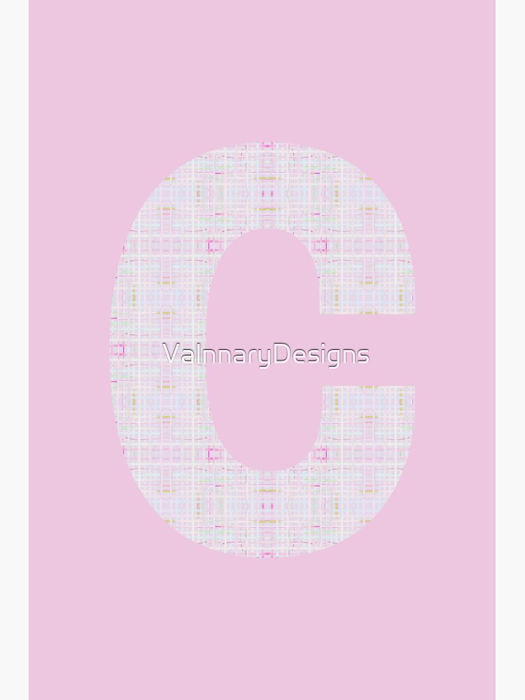 Pegatina «Letra C rosa con hermosas rayas de colores pastel como verde ...