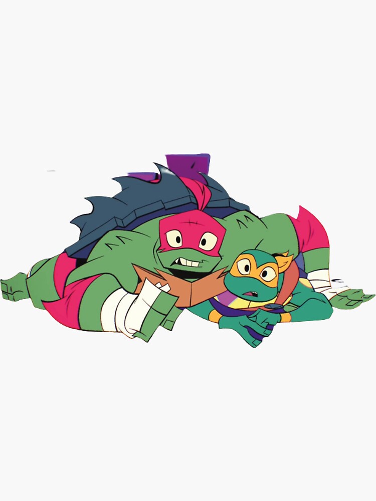 "rise of the TMNT Raphael and Michelangelo" Sticker for Sale by vforart ...