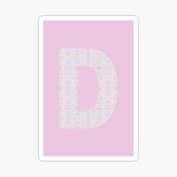 "Pink letter D with beautiful stripes of pastel colors like green and ...