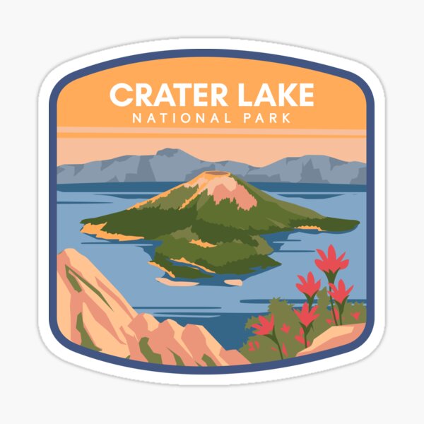 "Crater Lake National Park Explorer" Sticker for Sale by BoundlessExp ...