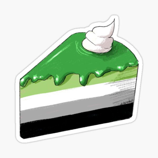 "Aromantic cake" Sticker for Sale by Raccoondoodles | Redbubble