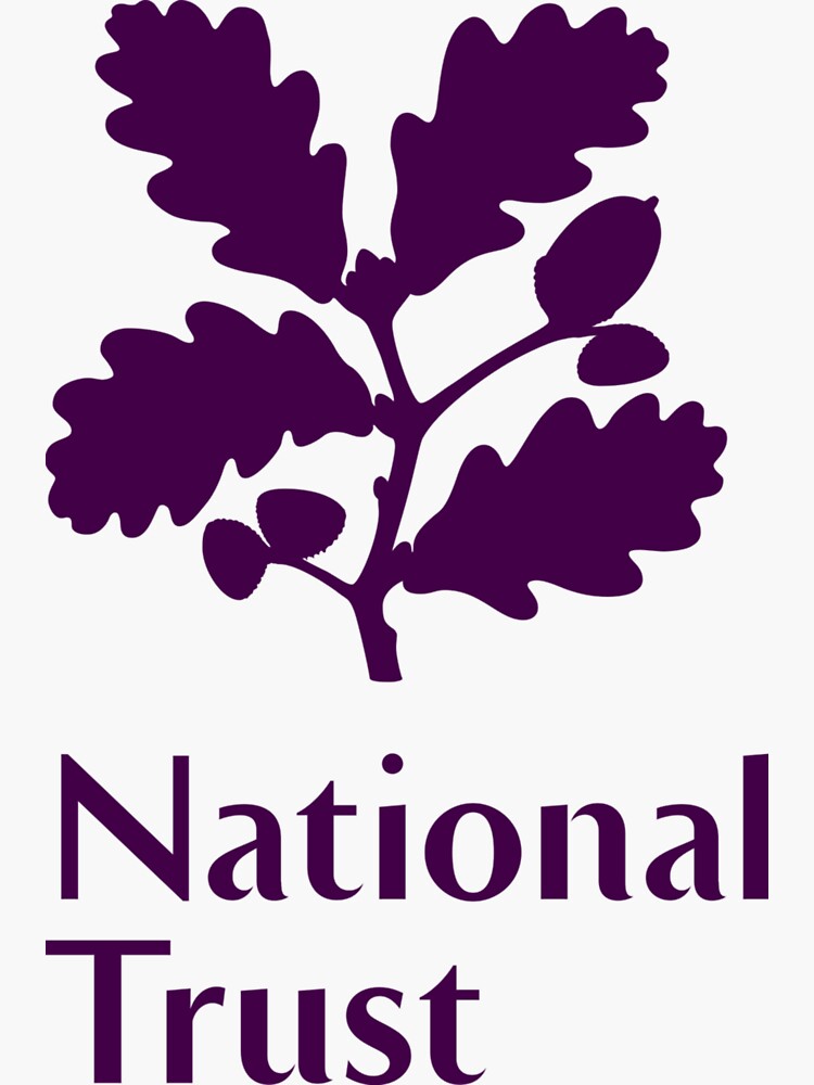 "NATIONAL TRUST oak leaf acorn PURPLE logo " Sticker for Sale by ...
