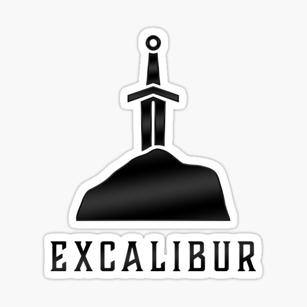 "Excalibur The Legendary Sword in the Stone" Sticker for Sale by ...