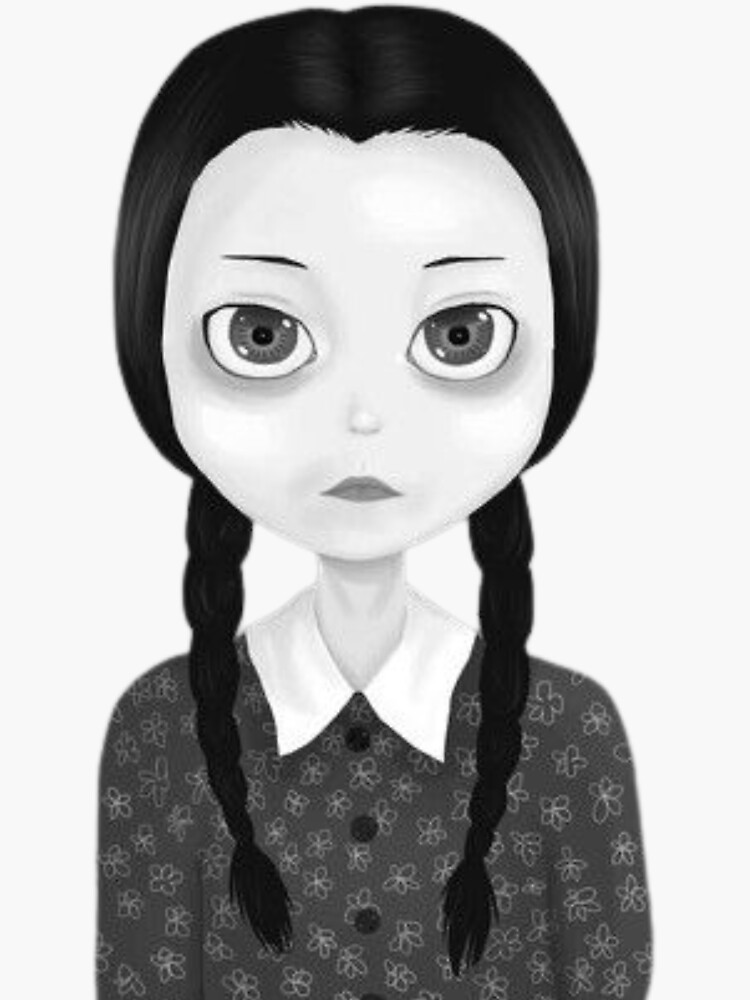 "sticker wednesday addams" Sticker for Sale by one-top | Redbubble