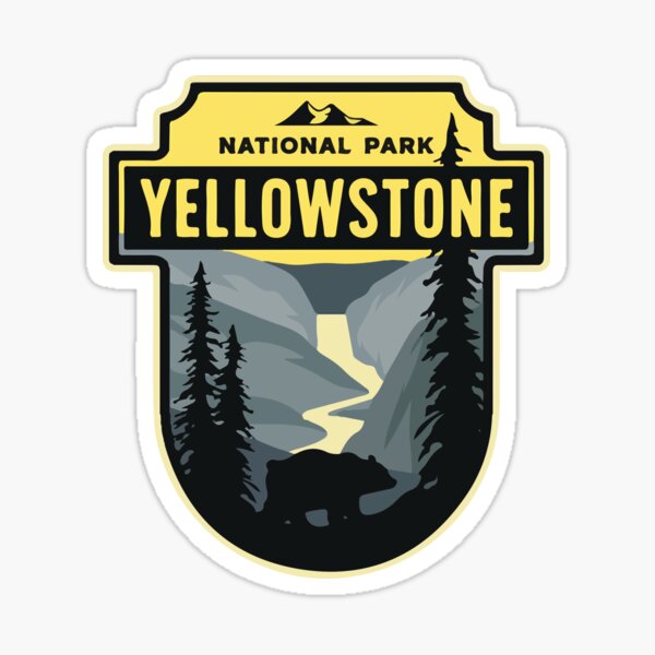 "Yellowstone National Park Explorer" Sticker for Sale by HichamMissiame ...