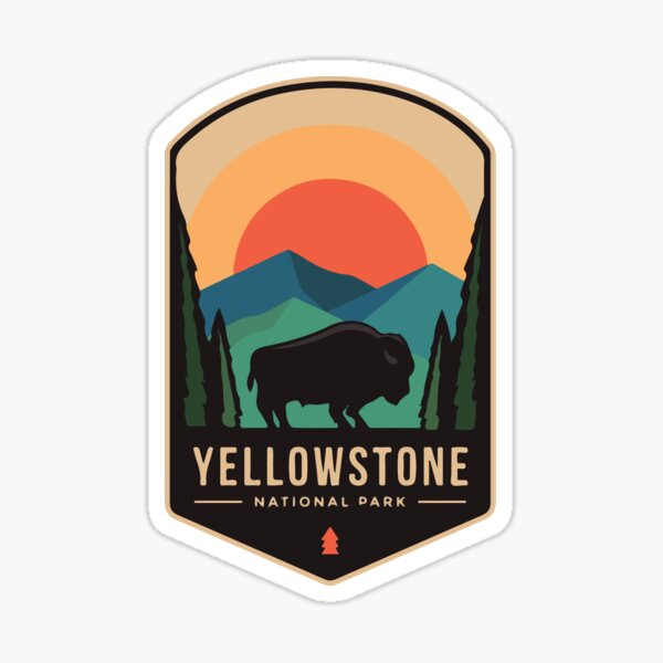 "Yellowstone National Park Explorer" Sticker for Sale by HichamMissiame ...