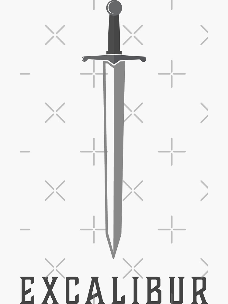 "Excalibur The Legendary Sword in the Stone" Sticker for Sale by ...