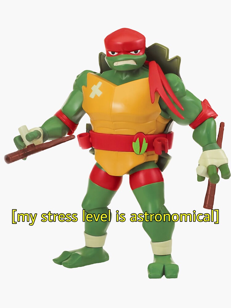 "ROTTMNT Raph Figure Meme" Sticker for Sale by slothandpride | Redbubble