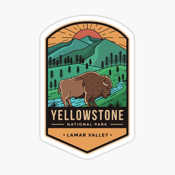 "Yellowstone National Park Explorer" Sticker for Sale by HichamMissiame ...