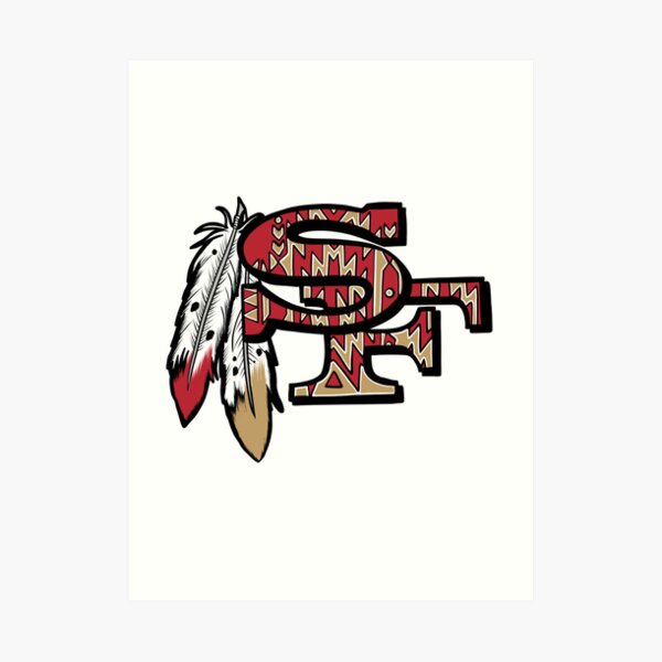 "Native American 49ers logo " Art Print for Sale by Insanetoonz187 ...